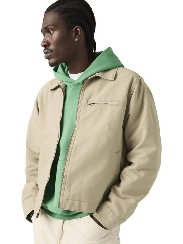 LEVI'S Garage Jacket With Zip-up Front And Classic Collar - True Chino