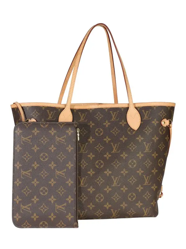LOUIS VUITTON Monogram Canvas Neverfull Mm Tote Bag - Brown