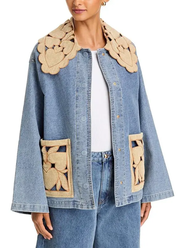 Farm Rio Blue Richelieu Barn Jacket - Denim
