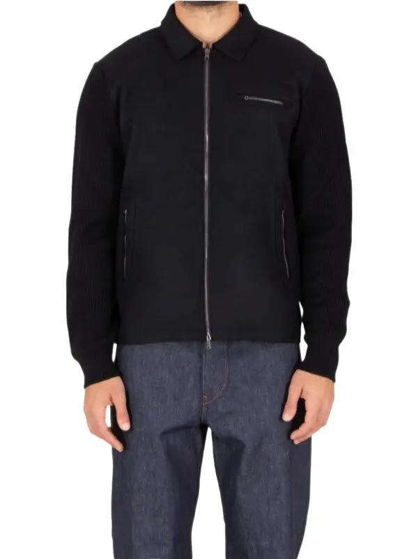 Herno Zip Cashmere Cardigan - Black