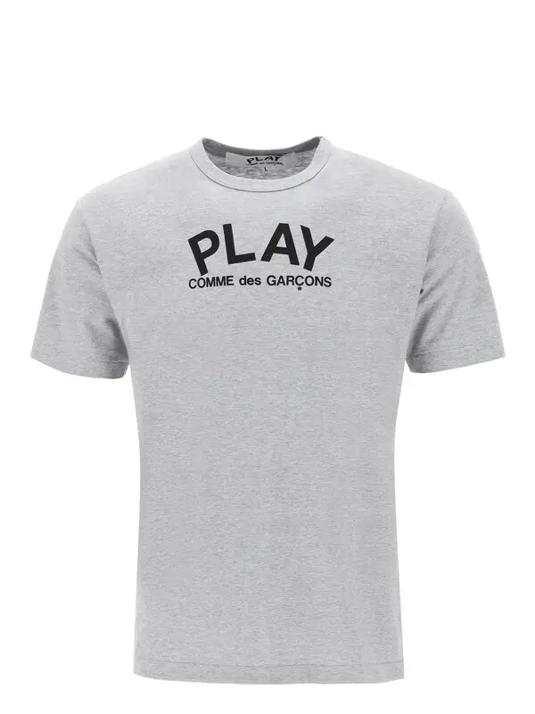 Play Comme Des Garcon Comme Des Garçons Play Logo Printed Crewneck T-shirt - Gray