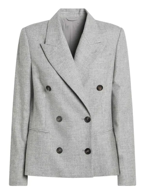 Brunello Cucinelli Double-breasted Blazer - Grey