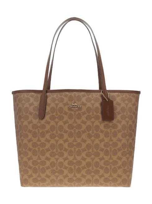 COACH Logo Pattern Tote Bag - Brown