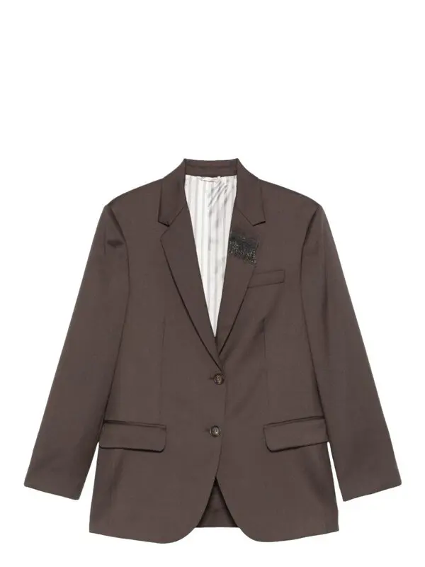 Brunello Cucinelli Single-breasted Blazer - Brown