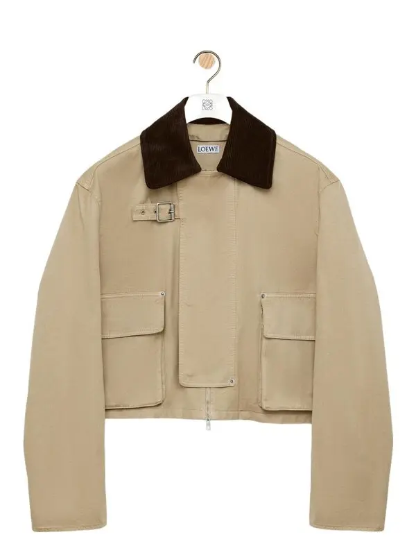 Loewe Buckled Cropped Jacket - Light Brown