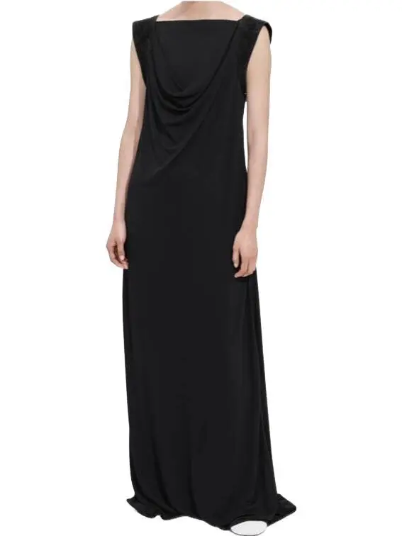Bottega Veneta Crepe Viscose Jersey Maxi Dress - Black