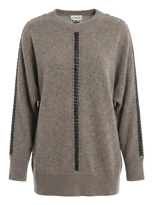 P.a.r.o.s.h Whipstitch Detail Sweater - Gray