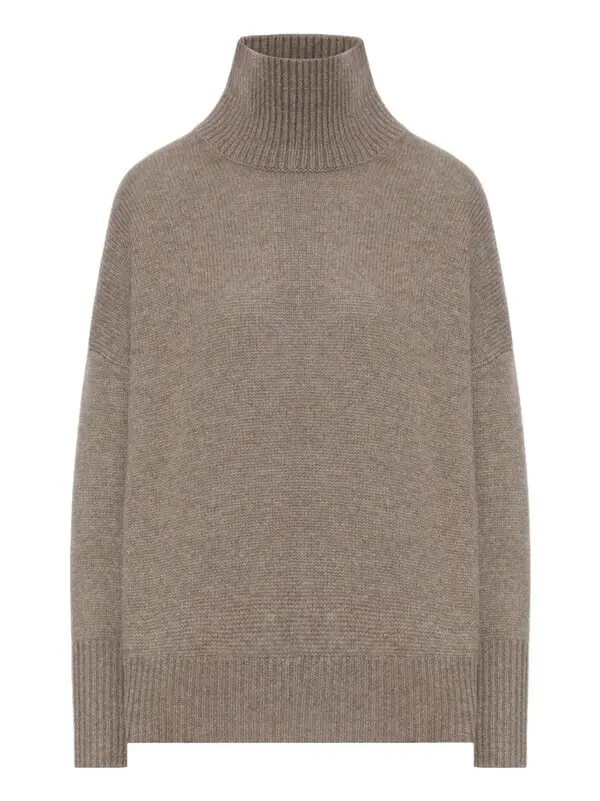 LISA YANG Heidi High Neck Knitwear - Brown