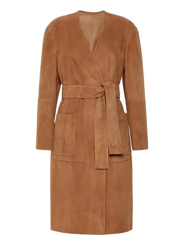 Max Mara Portici Belted Coat - Camel