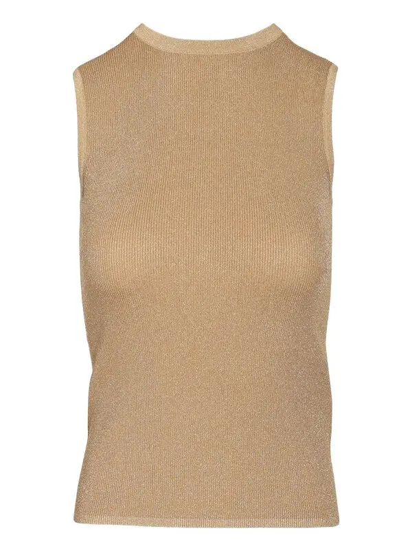 Max Mara Studio Sante Ribbed Knitted Top - Nude