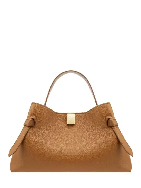 Yuzefi Gyoza Bag In Hazel Pebble Grained Leather - Brown