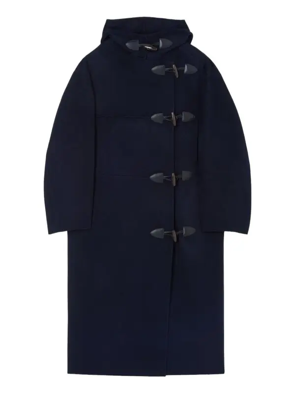 RÓHE Duffle Hooded Toggle Coat - Navy Blue
