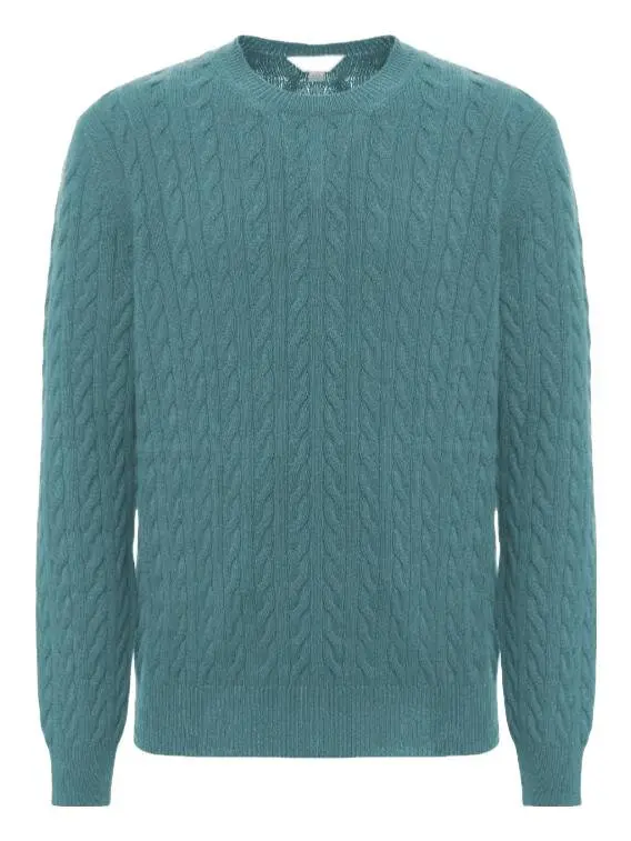 Malo Crew Neck Cashmere Sweater - Aqua