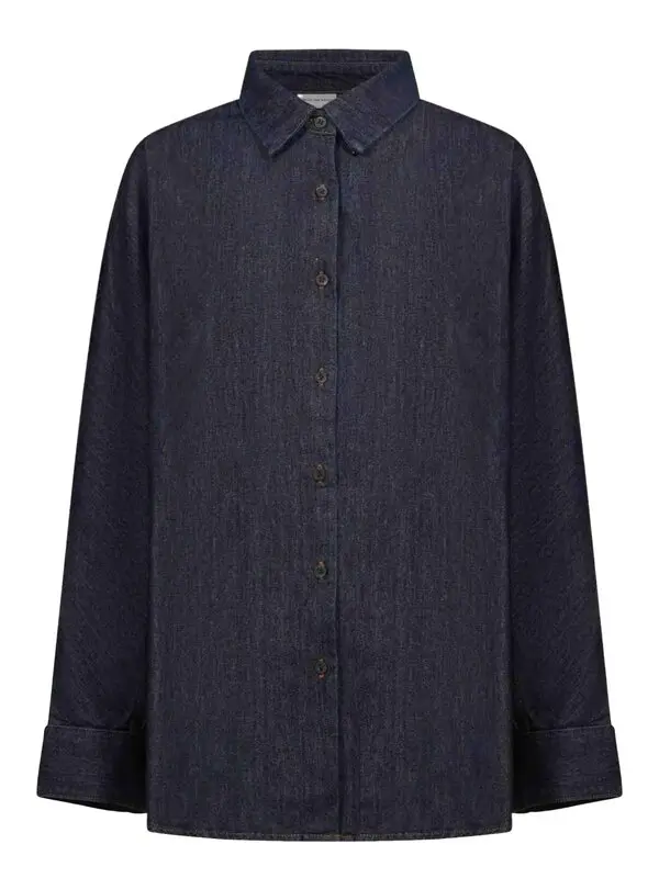 Dries Van Noten Long Sleeve Denim Shirt - Navy