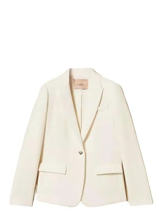 TWINSET Logo Blazer - Nacres