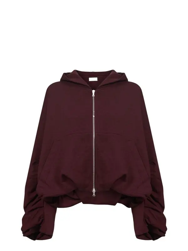 Dries Van Noten Cropped Hooded Jacket With Oversized Drop Shoulder - Brown