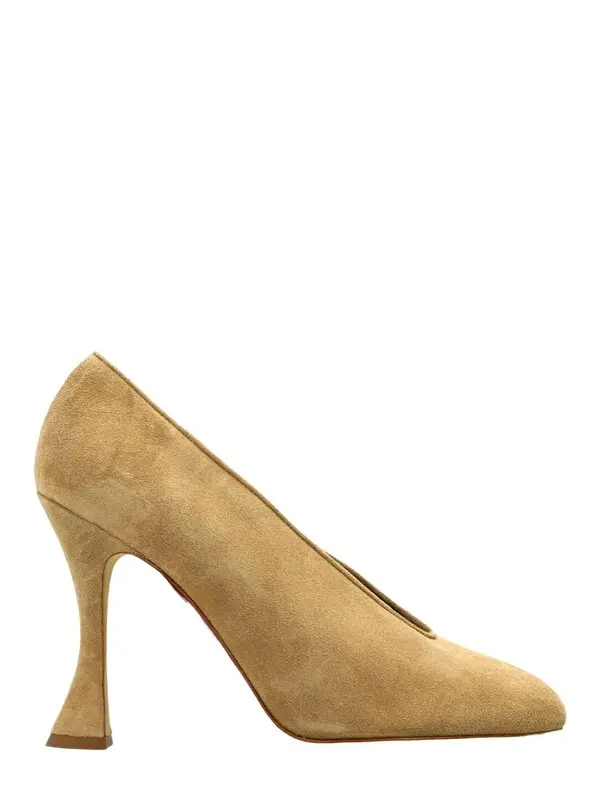 Moschino Suede High Heels - Beige