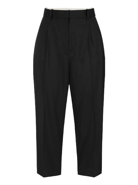 Elisabetta Franchi Gabardine Fabric Trousers - Black