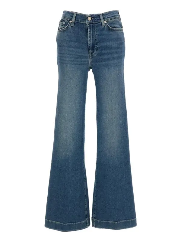 7 For All Mankind High-rise Wide-leg Jeans - Blue
