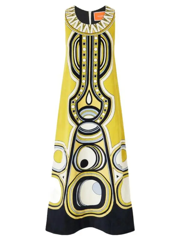 La DoubleJ Sleeveless Printed Maxi Dress - Yellow
