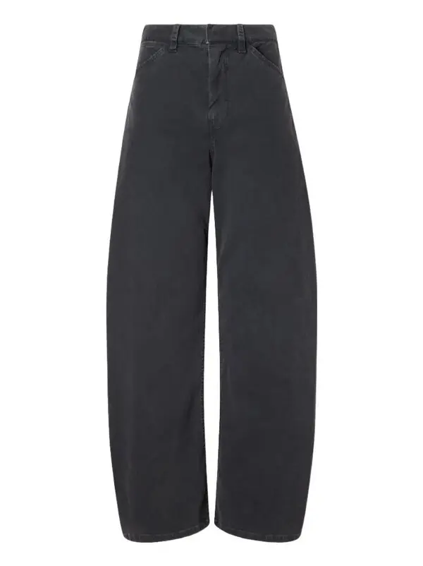 NILI LOTAN Wide Leg Trousers With Belt Loops - Black