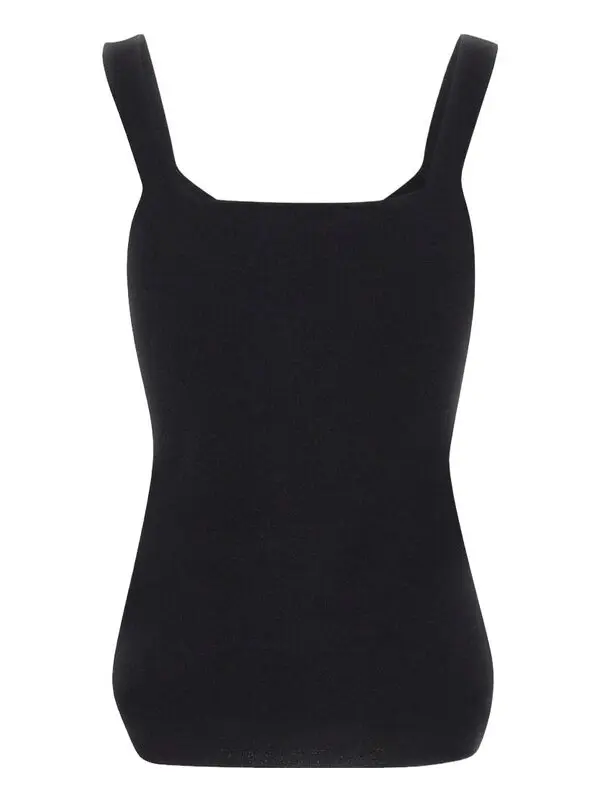 KAOS Icona Sleeveless Knitted Top - Black