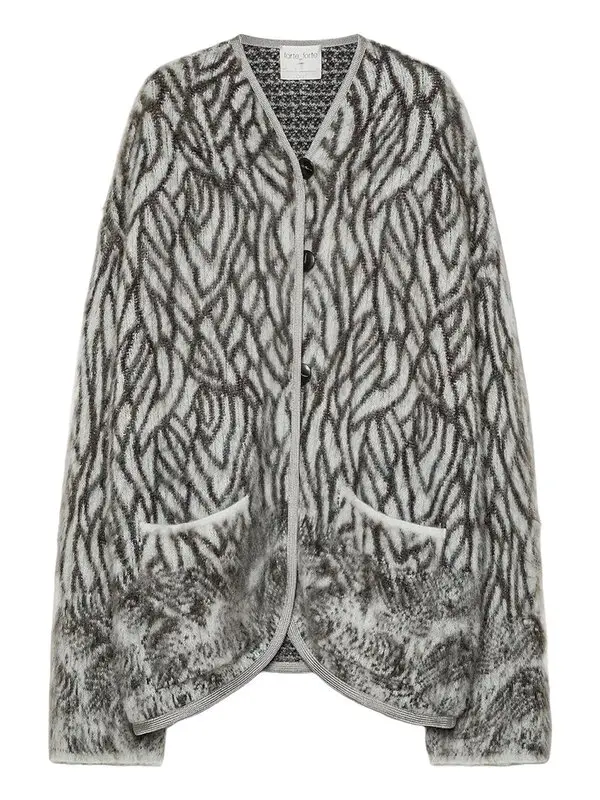 FORTE_FORTE Feather Jacquard Coat - Jade