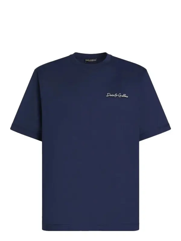 Dolce & Gabbana Logo Cotton T-shirt - Blue