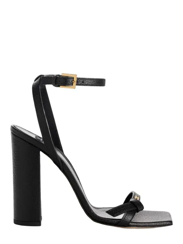 Elisabetta Franchi Square-toe High-heeled Sandals - Black