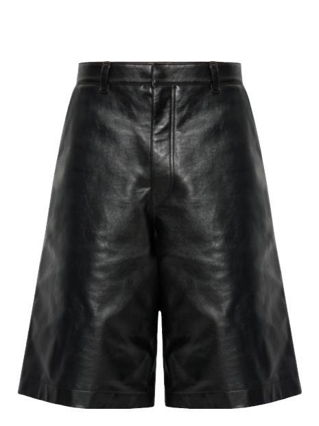 Balenciaga Leather Shorts - Black