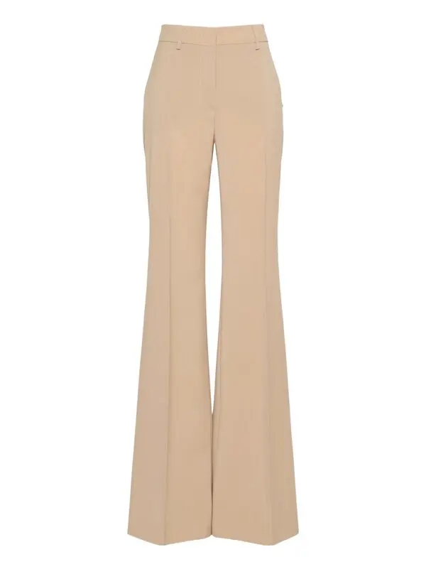 Sportmax Tailored Flare Trousers With Belt Loops - Nude