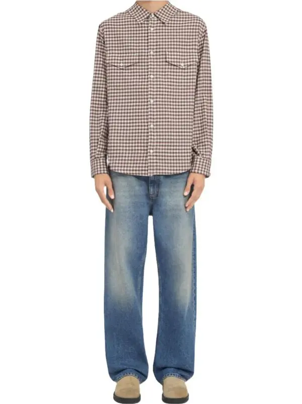 MAISON MARGIELA Checkered Flannel Shirt - Gray