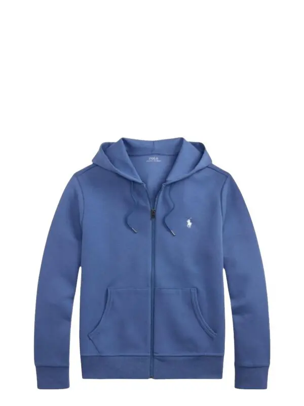Polo Ralph Lauren Double Knit Full-zip Hooded Sweatshirt - Blue