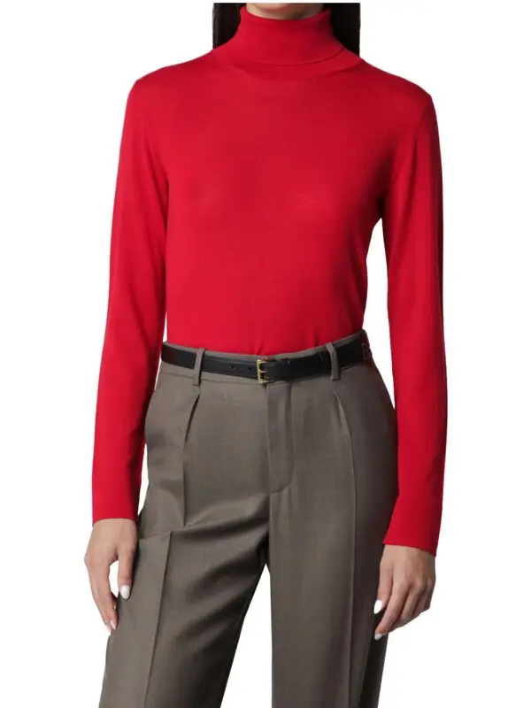 RÓHE Long-sleeved Knitwear With High Collar - Red