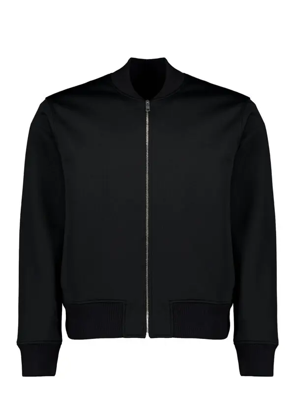 Prada Zip-up Bomber Jacket With Pockets - Black