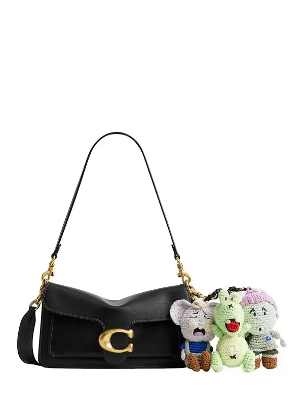 COACH Soft Tabby Shoulder Bag 26 With Charms - Brass/black