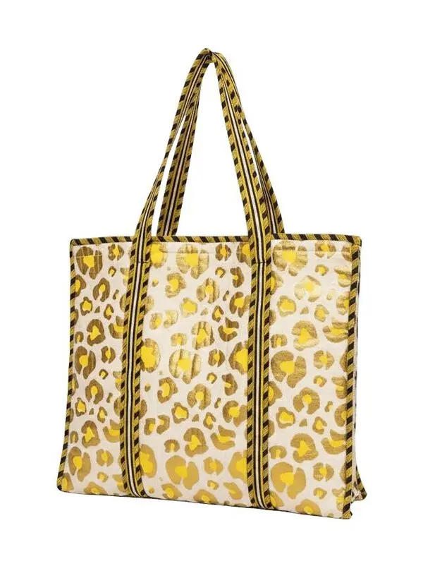 CYC Leopard Print Quilted Tote - Gold