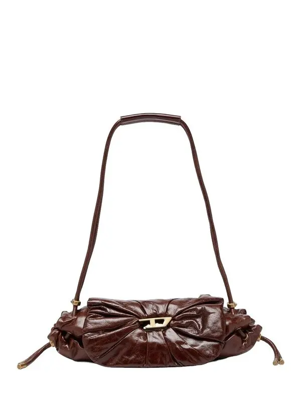 DIESEL® Scrunch Leather Shoulder Bag - Red