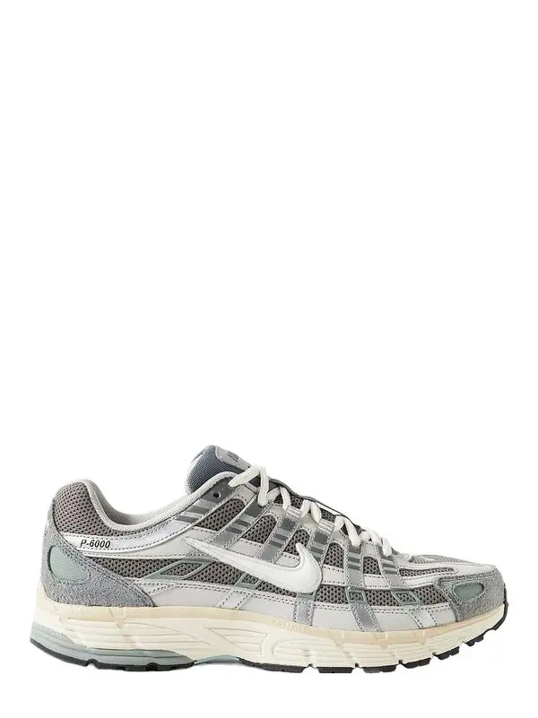 Nike P-6000 Suede, Leather And Mesh Sneakers - Light Gray