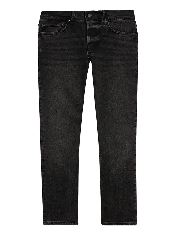 ANINE BING Nix Cropped Slim-leg Jeans - Black