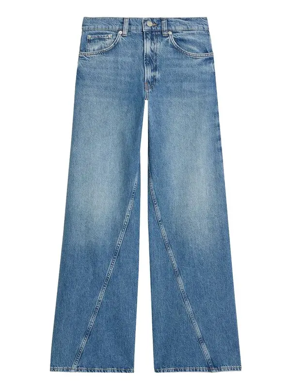 ANINE BING Brie High-rise Wide-leg Jeans - Mid Denim
