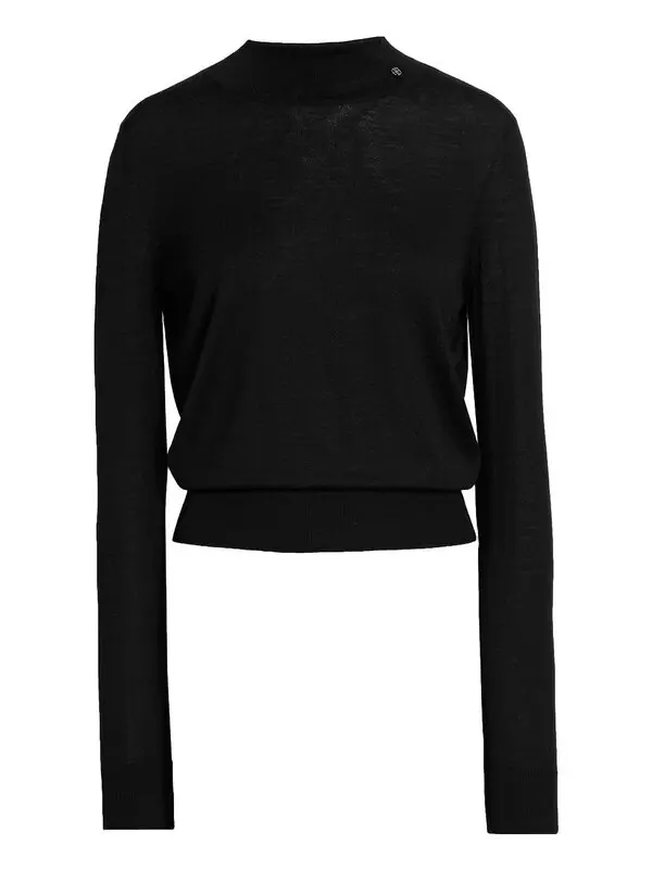 ANINE BING Monique Merino Wool And Cashmere-blend Sweater - Black