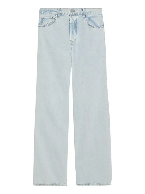 ANINE BING Hugh Midrise Wideleg Jeans - Light Denim