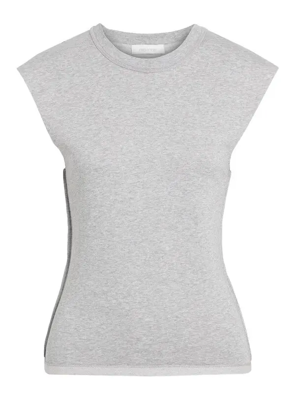Rabanne Cotton-jersey Top - Stone