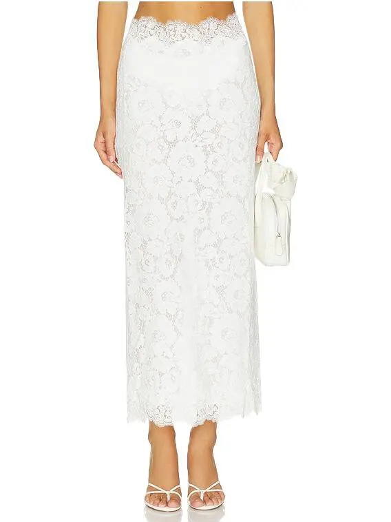 LOVERS AND FRIENDS Ember Maxi Skirt - White