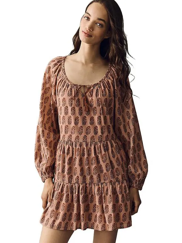 Paige Boardwalk Mini Dress - Salmon Multi