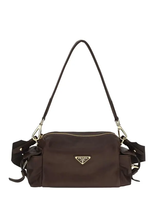 Prada Nappa Leather Explore Shoulder Bag - Brown