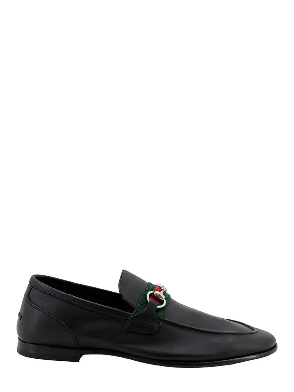 Gucci Como Leather Loafers With Metal Buckle - Multicolor