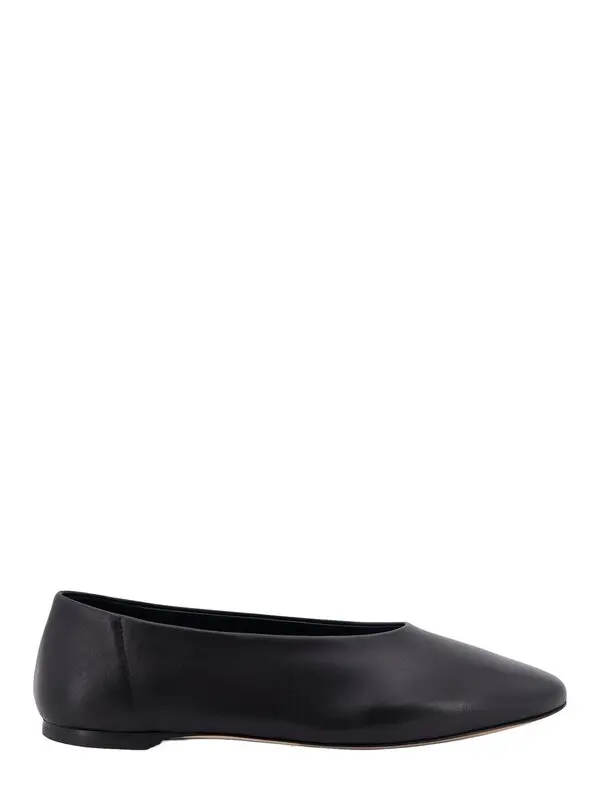 TOTEME Leather Ballerinas - Black