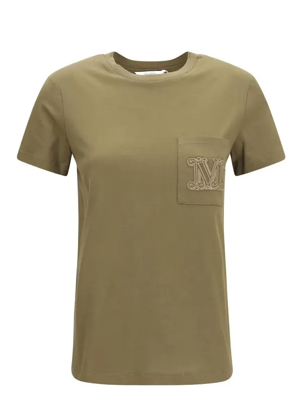 Max Mara Papaia Monogram Cotton T-shirt - Green